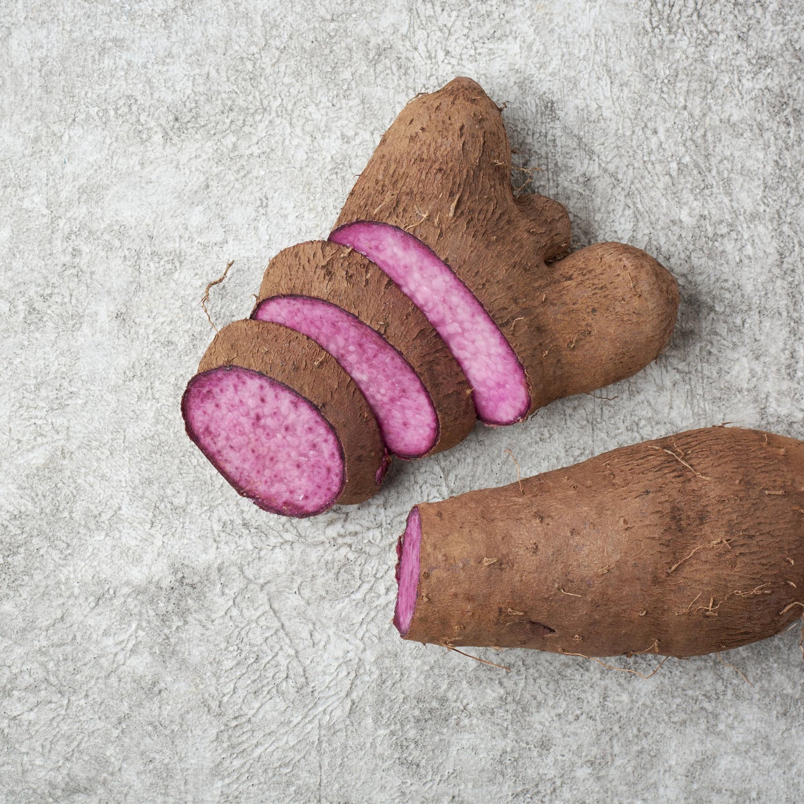 Ube Purple Yam Plant and Tubers -Dioscorea Alata, Winged Yam ...